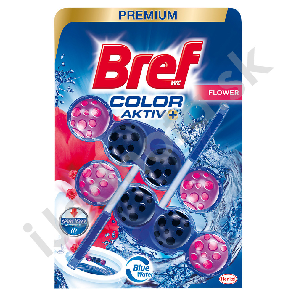 Bref Color Aktiv Flower tuhý WC blok 2 x 50 g | COOP Jednota LC Sever ...
