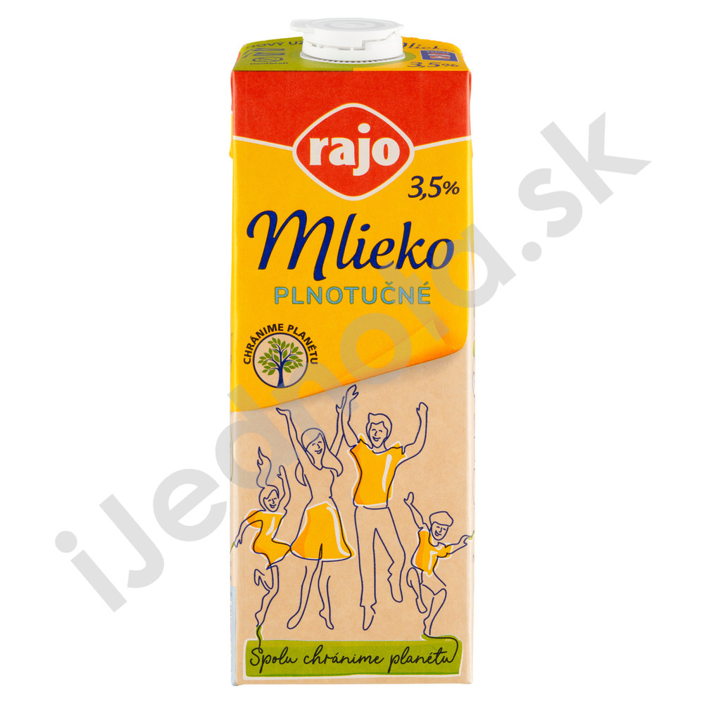 Rajo Mlieko plnotučné 3,5% 1 l | COOP Jednota LC Sever - veľkoobchod