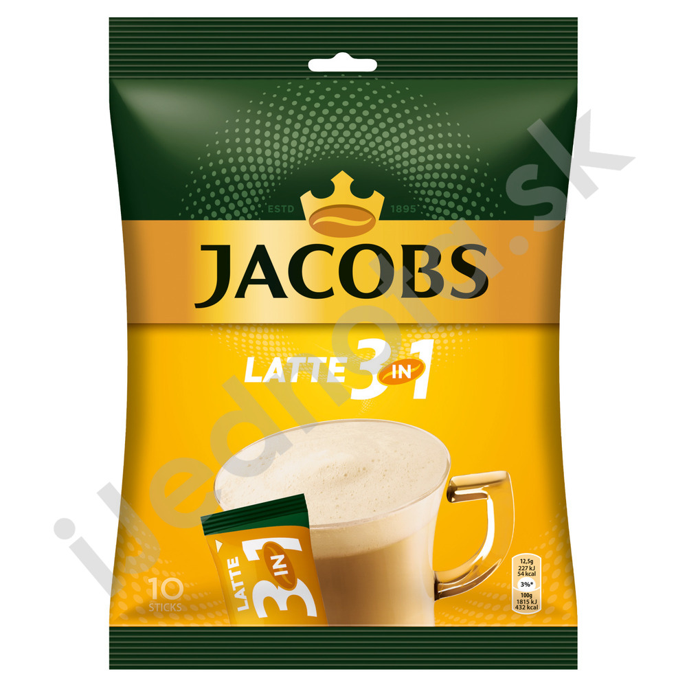 Jacobs Cafe Latte 10 x12,5 g 125 g | COOP Jednota LC Sever - veľkoobchod