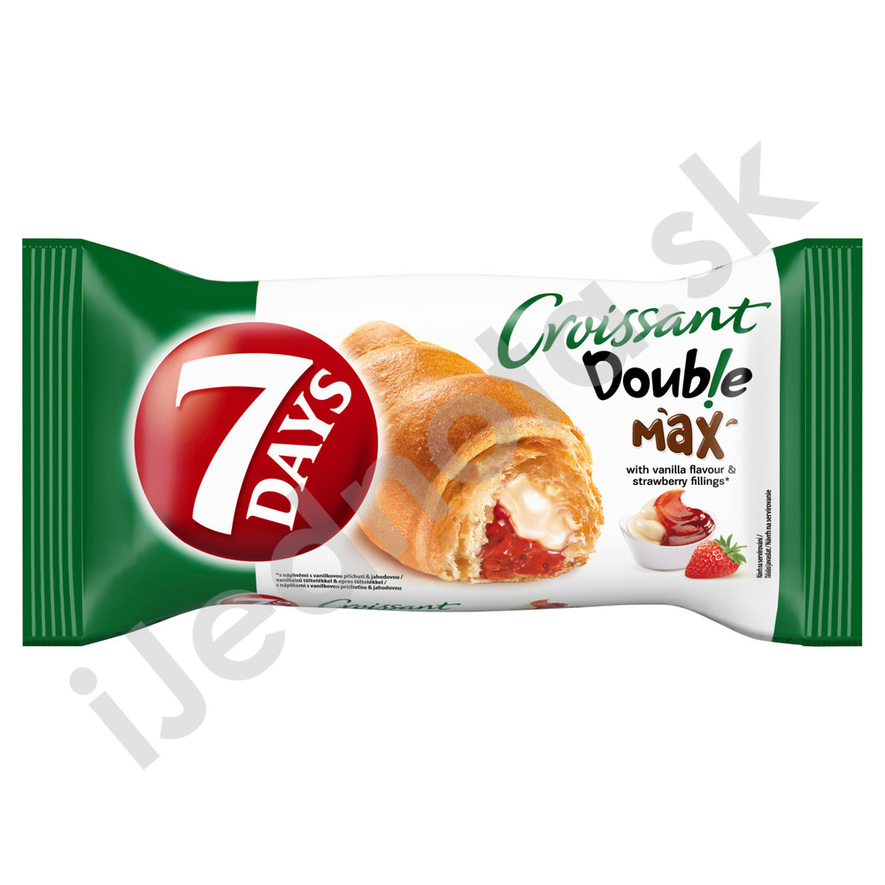 7 Days Double Max Croissant s náplňou s vanilkovou príchuťou a ...