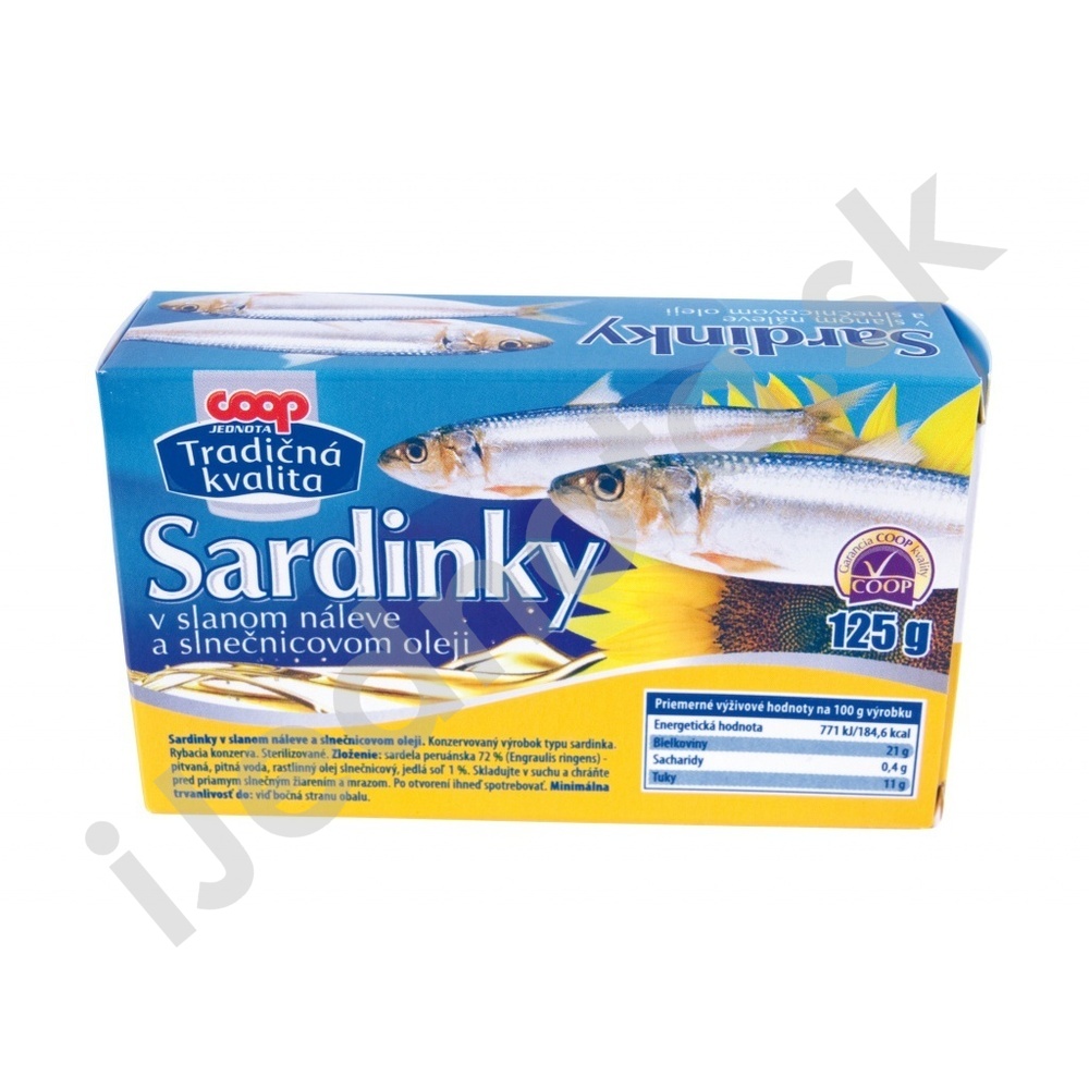 Sardinky v slnečnicovom oleji COOP 125 g | COOP Jednota LC Sever ...
