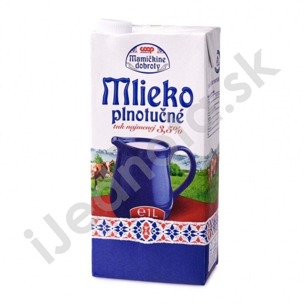 COOP Mlieko plnotučné trvanlivé, 1l | COOP Jednota LC Sever - veľkoobchod
