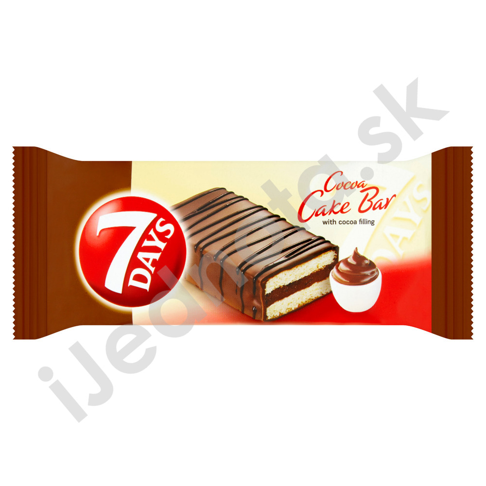 7 Days Cake Bar s kakaovou náplňou s čokoládovou polevou celomáčaný 32 ...