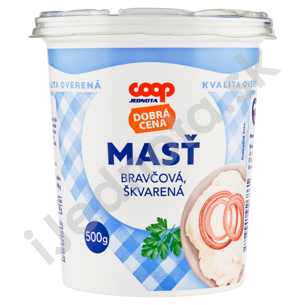 Coop Masť bravčová, škvarená 500 g | COOP Jednota LC Sever - veľkoobchod