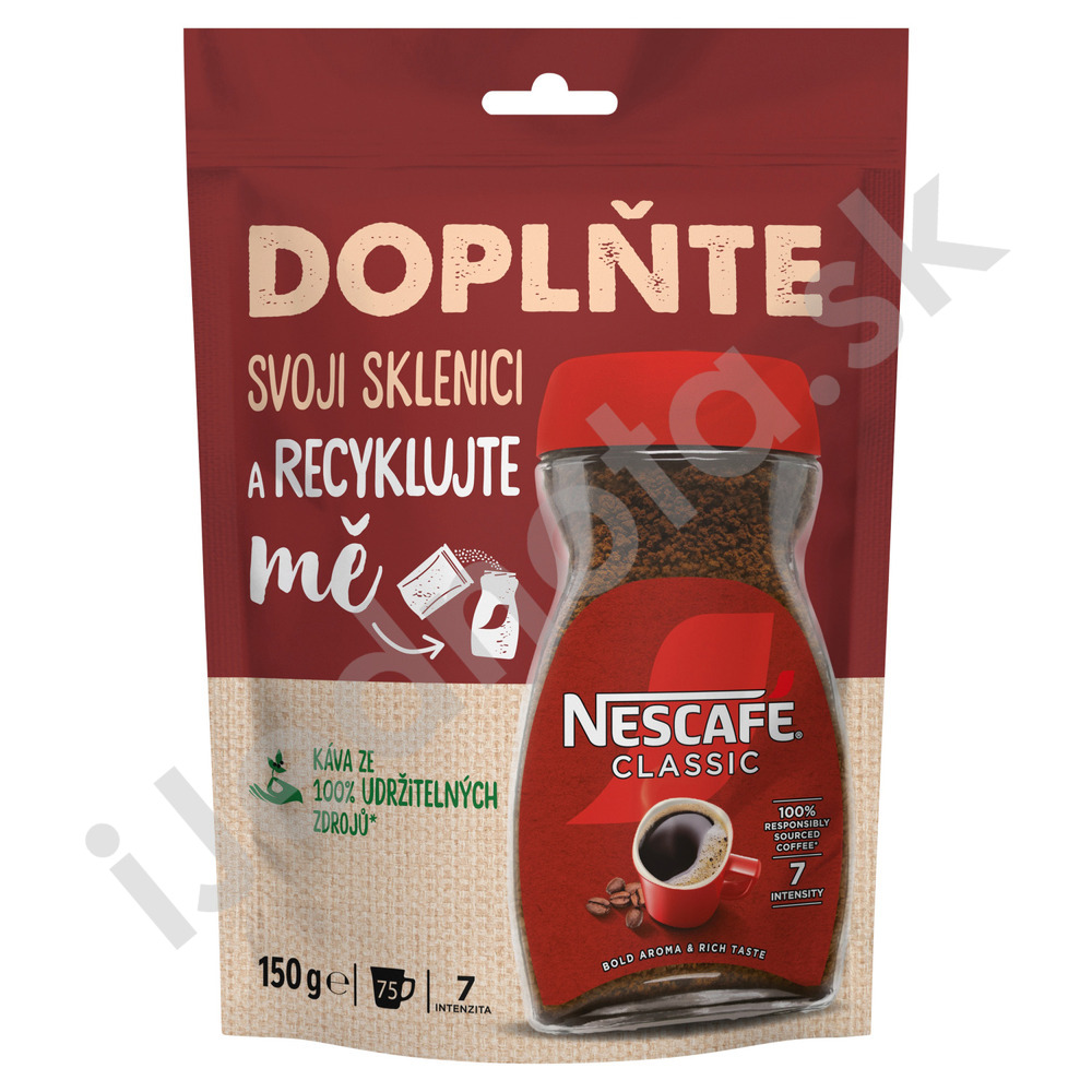 NESCAFÉ CLASSIC, instantná káva,150 g | COOP Jednota LC Sever - veľkoobchod