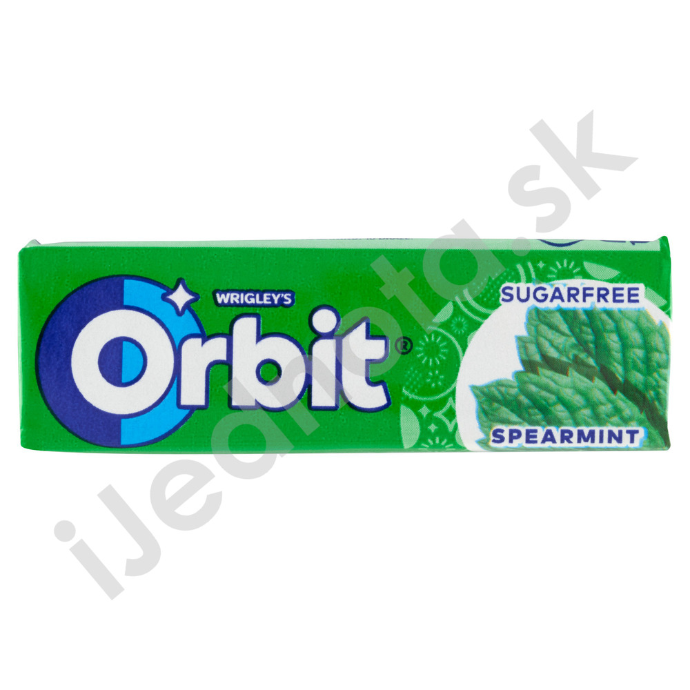 Wrigley's Orbit Spearmint žuvačka bez cukru s mätovou príchuťou 10 ks ...