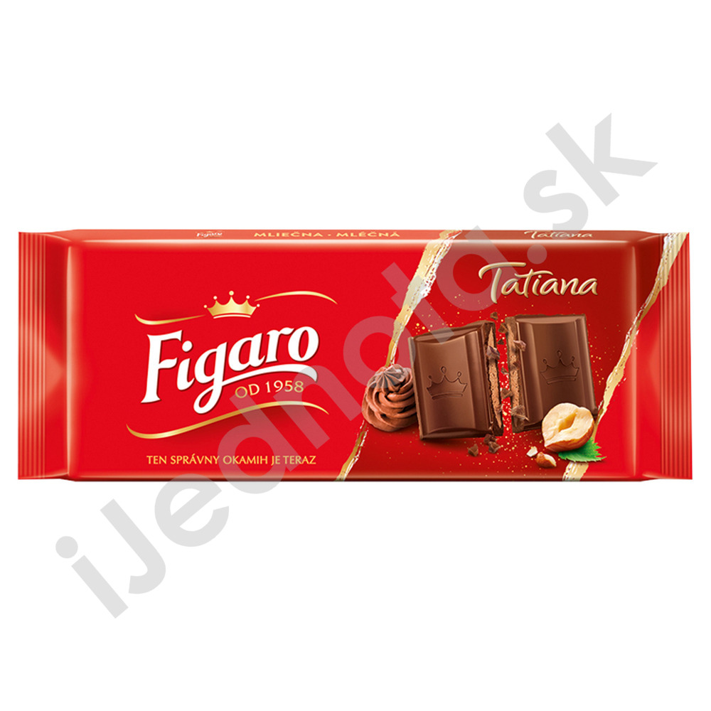 Figaro Tatiana mliečna čokoláda s lieskovoorieškovou náplňou 90 g ...